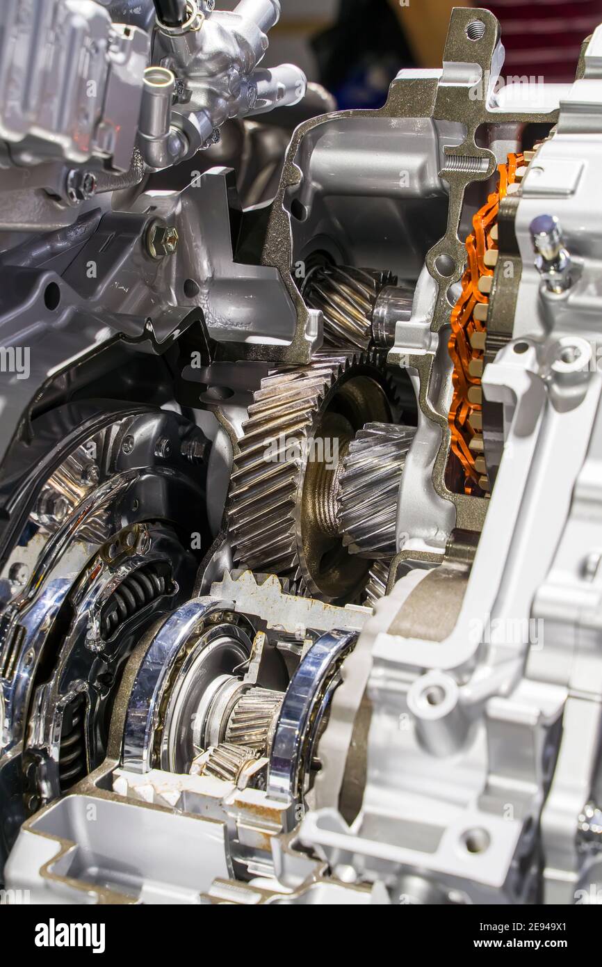 Metallic background of car automotive transmission gearbox Stock Photo ...