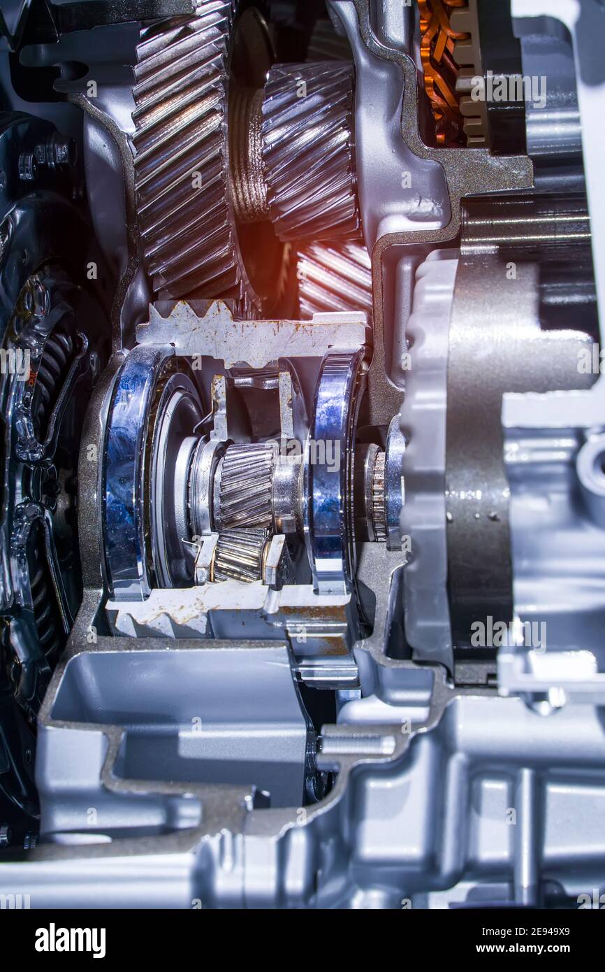 Metallic background of car automotive transmission gearbox Stock Photo ...
