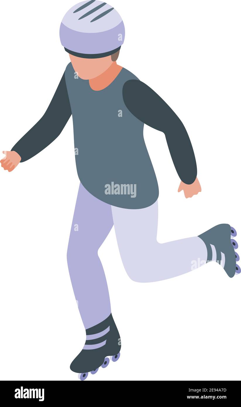 Outdoor rollerblade icon. Isometric of outdoor rollerblade vector icon ...