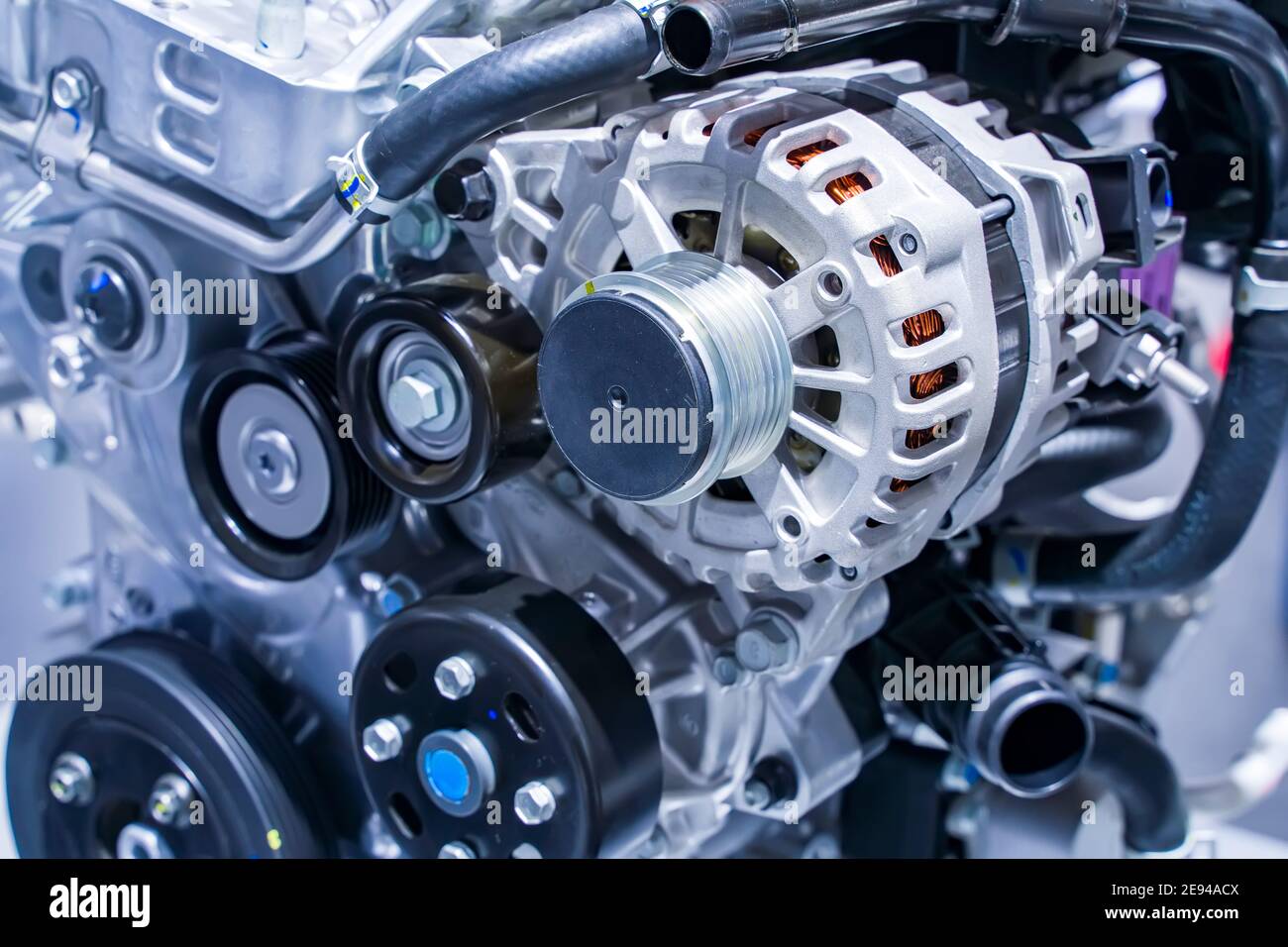 modern powerful car engine section Stock Photo - Alamy