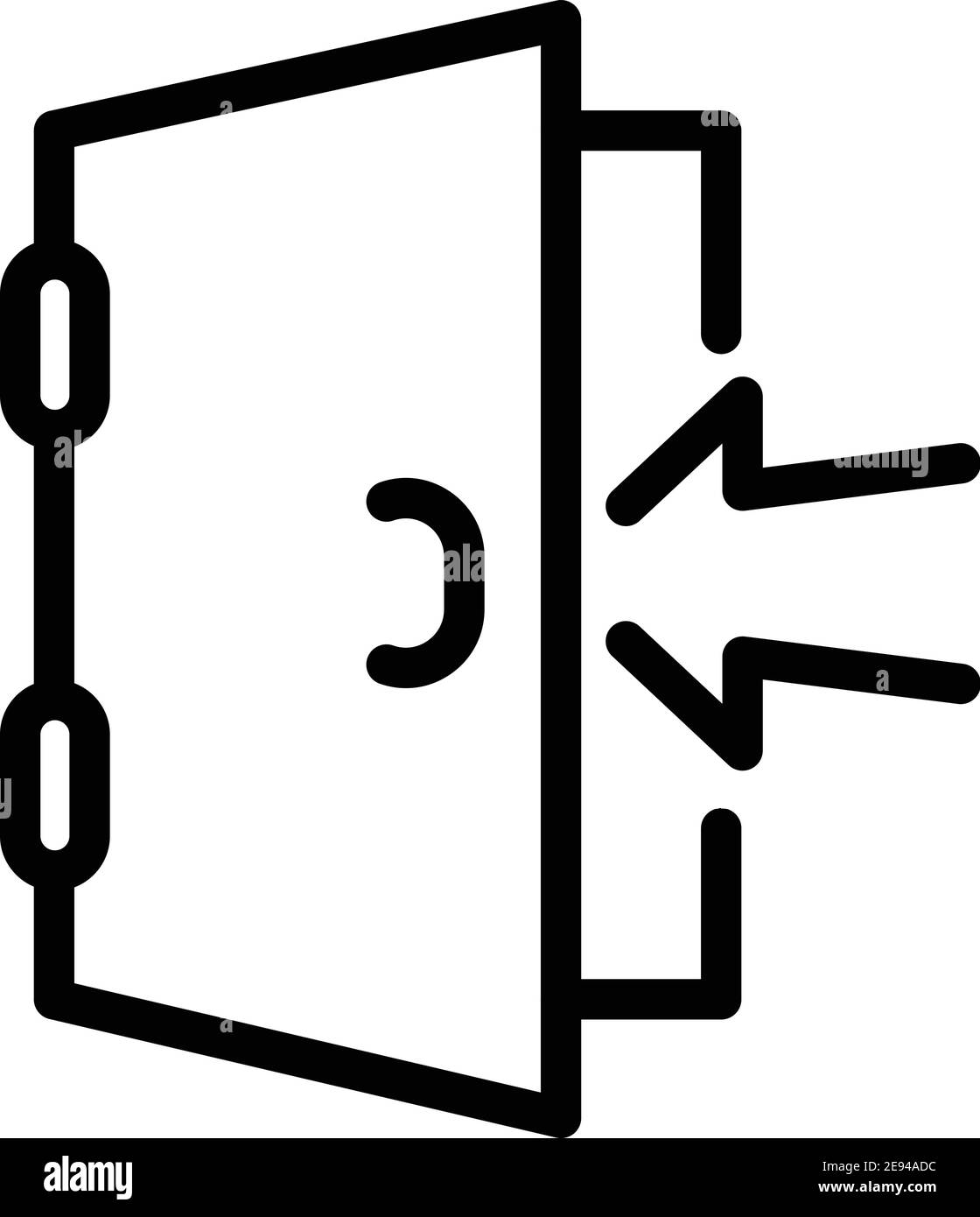 Toilet door icon. Outline toilet door vector icon for web design ...