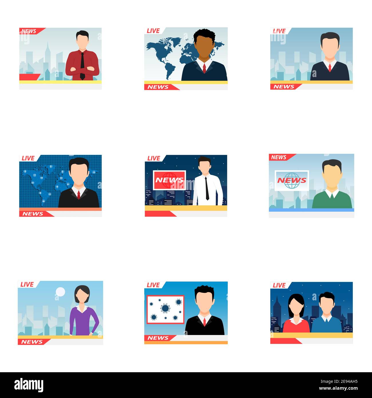 Tv journalist man Stock Vector Images - Alamy