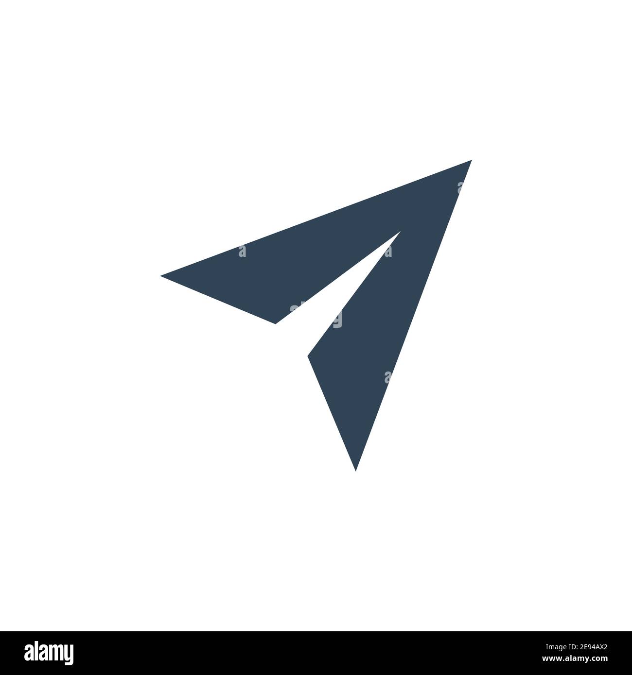 Send message icon. Paper plane symbol. Vector illustration isolated ...