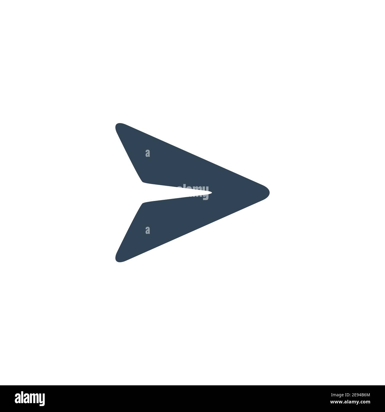 Send message icon. Paper plane symbol. Vector illustration isolated ...