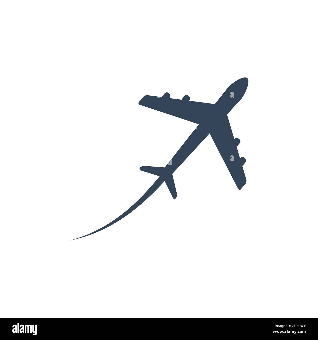 Airplane Line Path Vector Icon Travel Concept Air Plane Flight Route