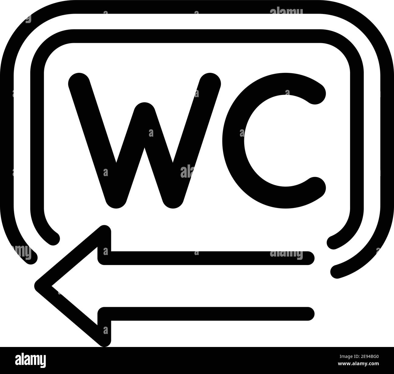 Wc direction icon. Outline wc direction vector icon for web design ...