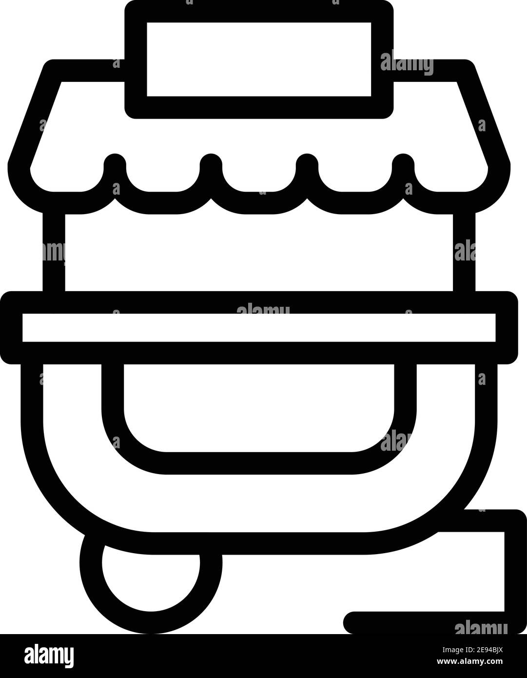 Street food stall icon. Outline street food stall vector icon for web ...