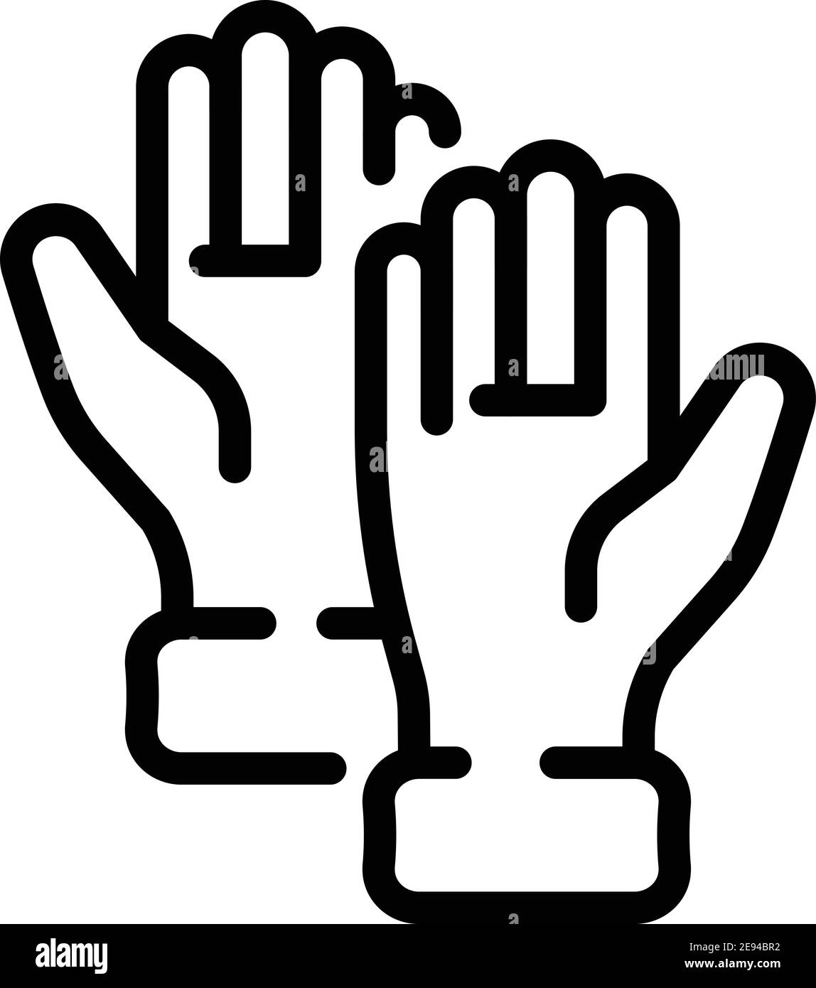 Rubber gloves icon. Outline rubber gloves vector icon for web design ...