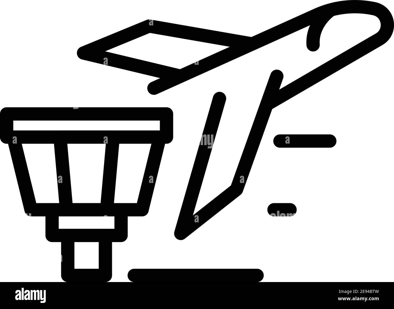 Plane departing icon. Outline plane departing vector icon for web ...