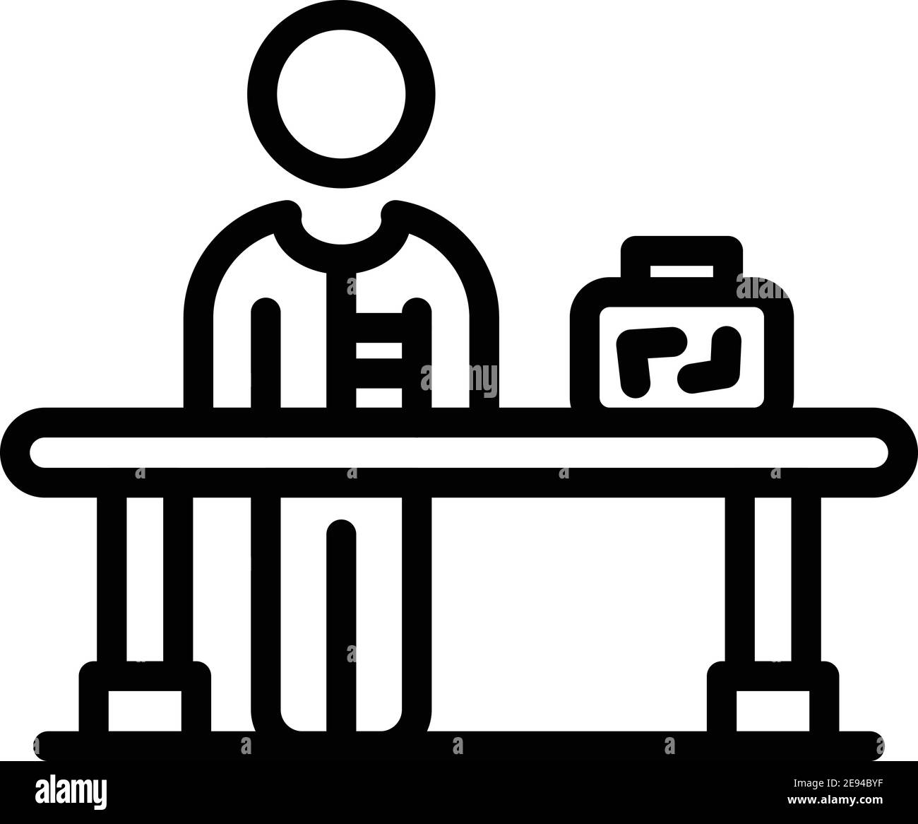 Airport worker icon. Outline airport worker vector icon for web design ...