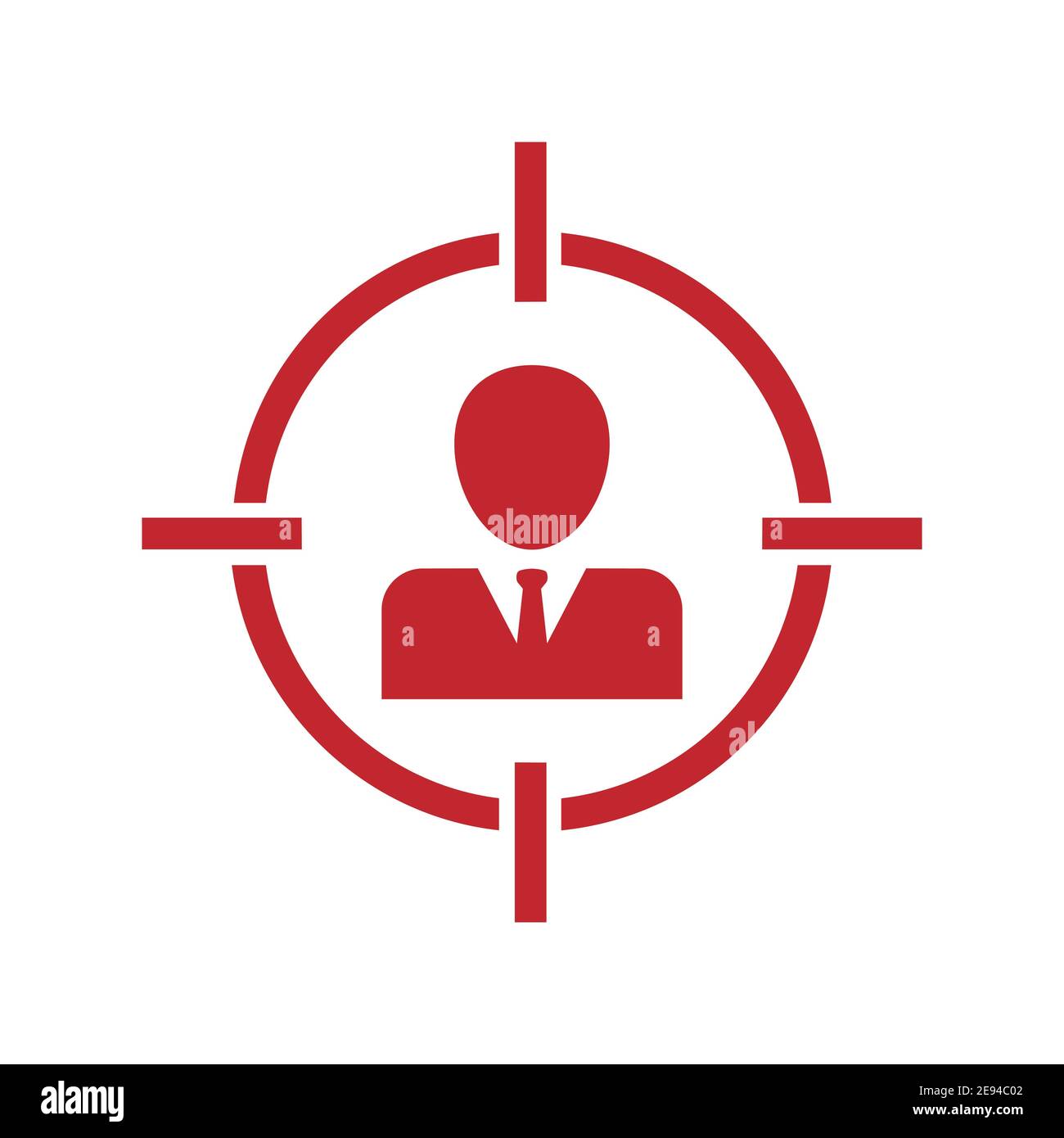 Target with audience icon. Headhunting symbol. Aim people concept ...