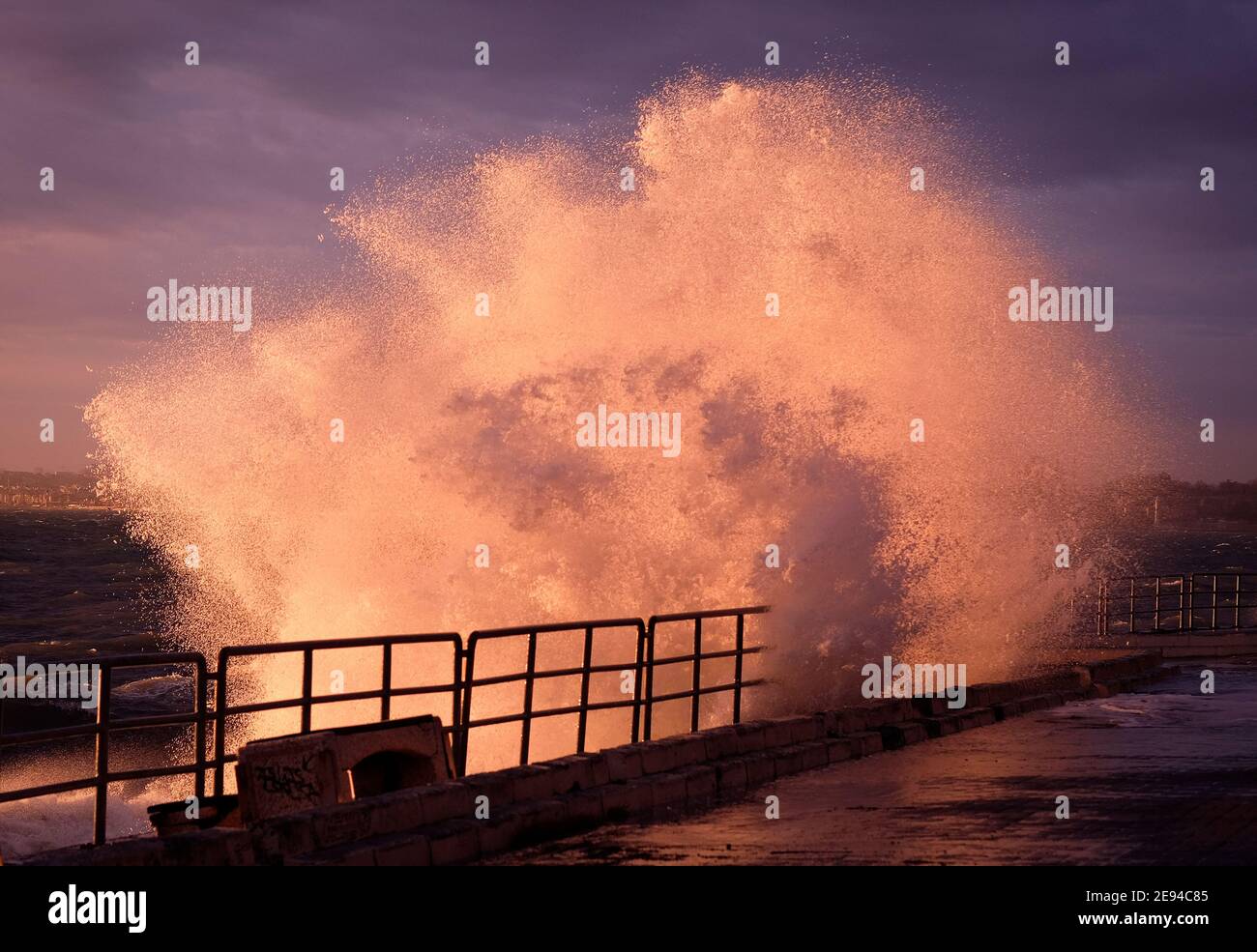 Giant sea waves - stock photo Stock Photo - Alamy