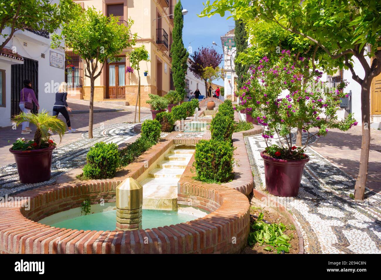 View of a street that rises to the upper area of the historic center of ...