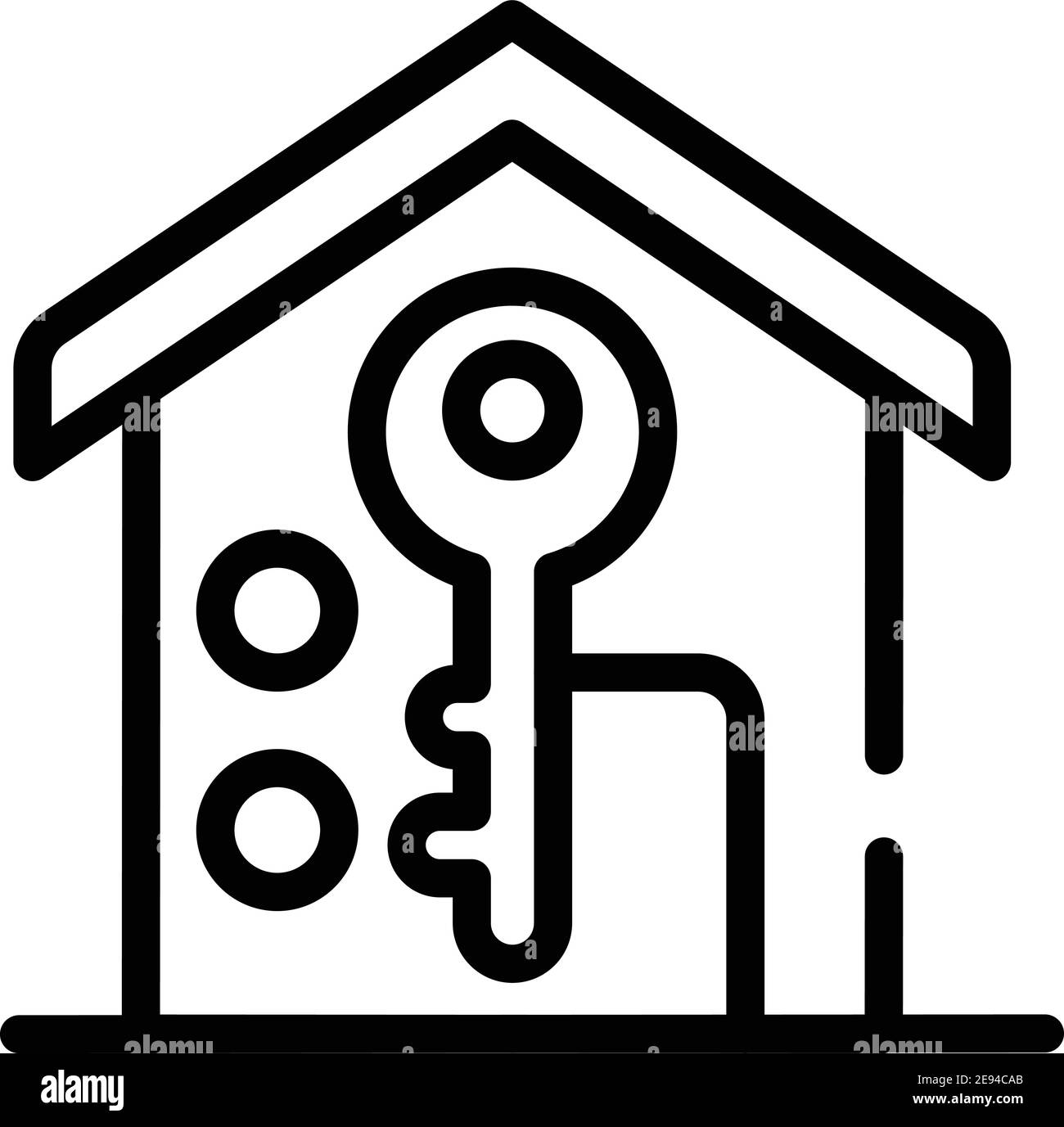 House secured lock icon. Outline house secured lock vector icon for web ...
