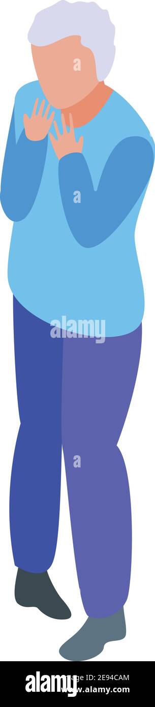 Scared person icon. Isometric of scared person vector icon for web ...