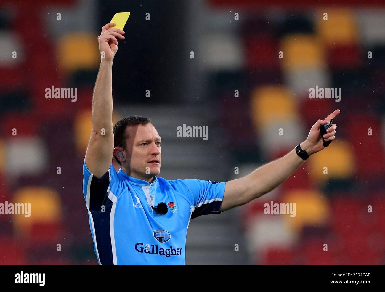 Referee Matthew Carley during the Gallagher Premiership match at ...