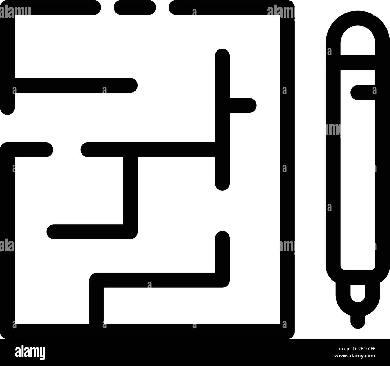 Building plan icon. Outline building plan vector icon for web design ...