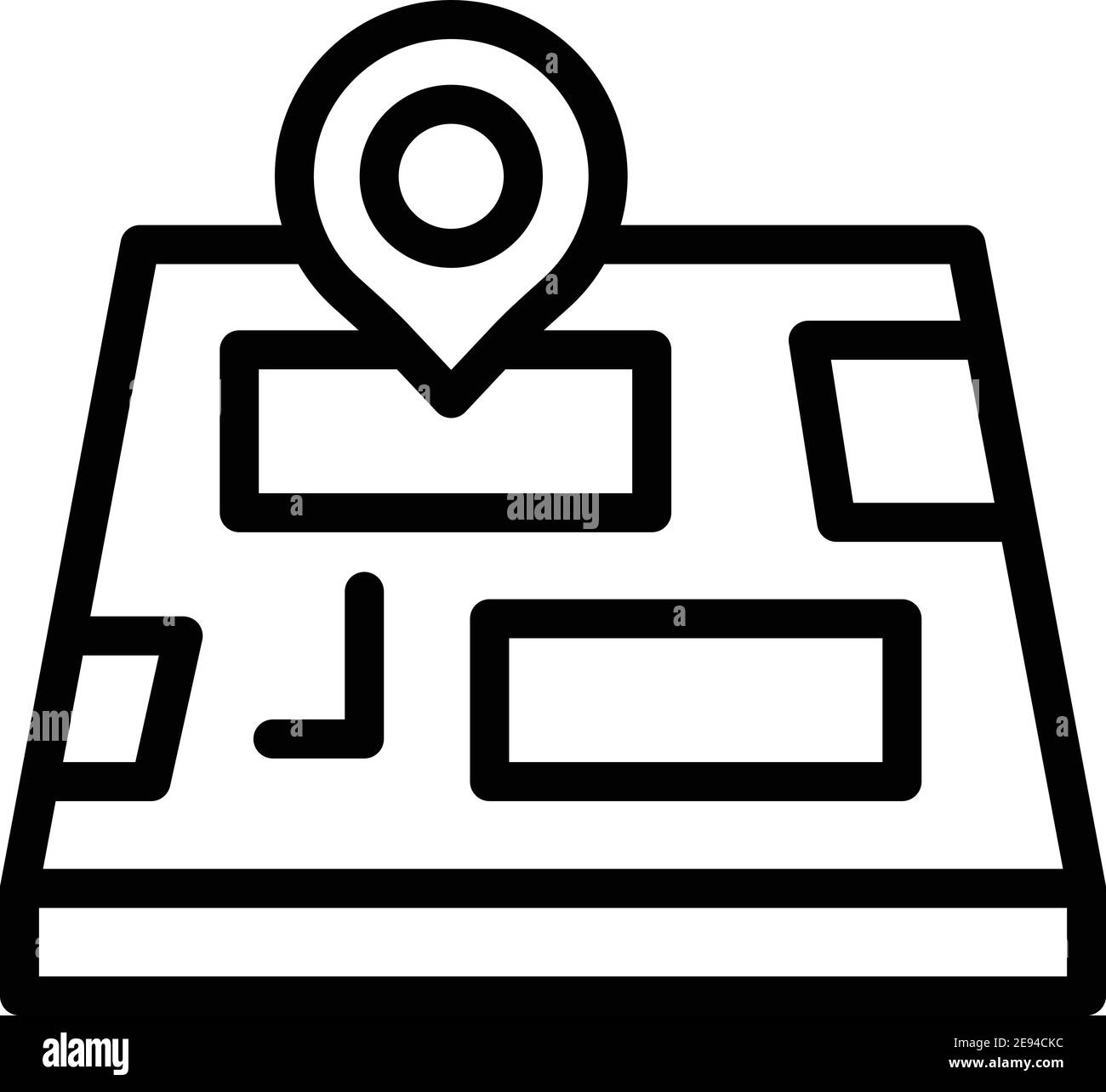 Map gps pin icon. Outline map gps pin vector icon for web design ...