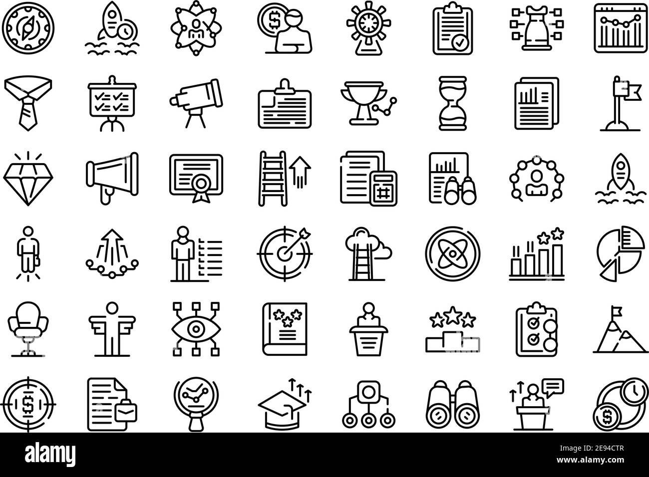 Successful career icons set. Outline set of successful career vector ...