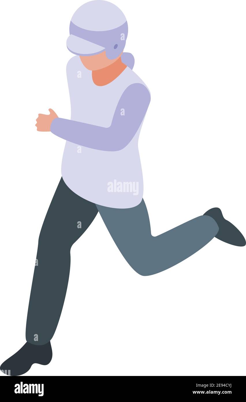 Baseball runner icon. Isometric of baseball runner vector icon for web ...