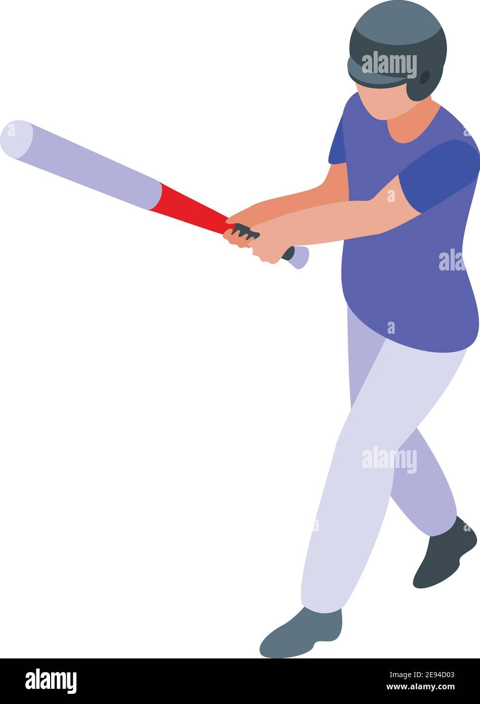 Baseball hitter icon. Isometric of baseball hitter vector icon for web ...