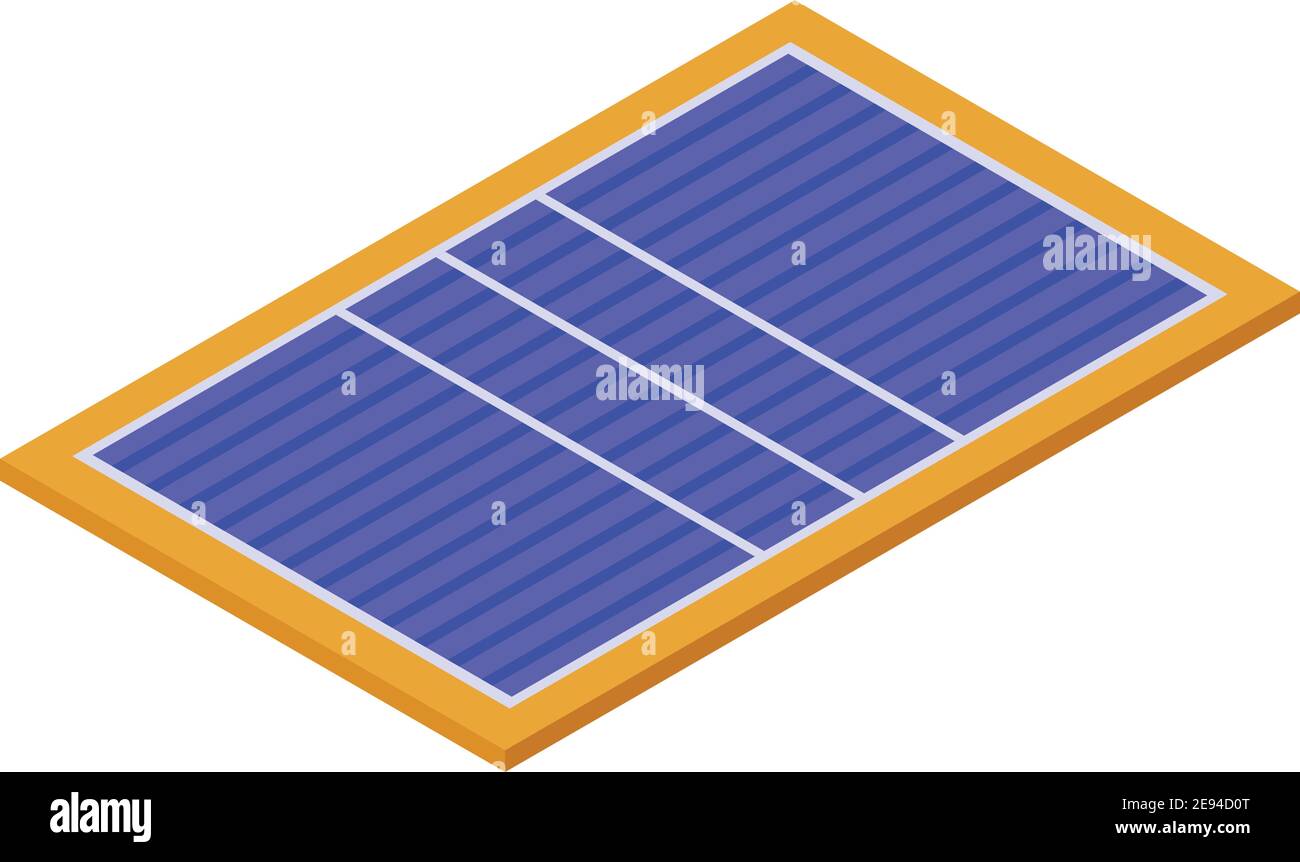 Volleyball court icon. Isometric of volleyball court vector icon for ...