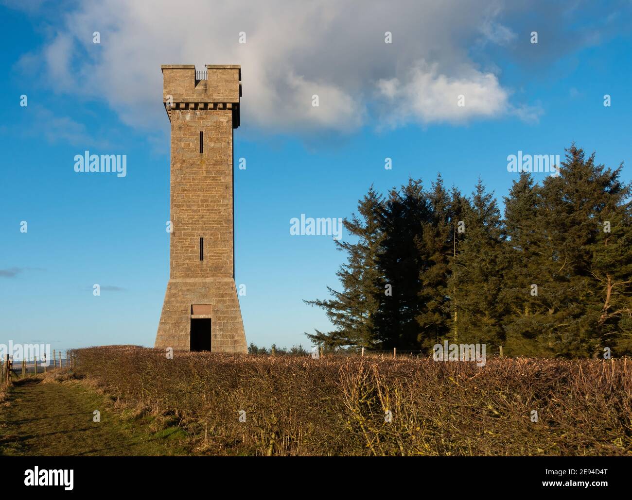 The Prop of Ythsie memorial tower on the Haddo Estate near Tarves ...