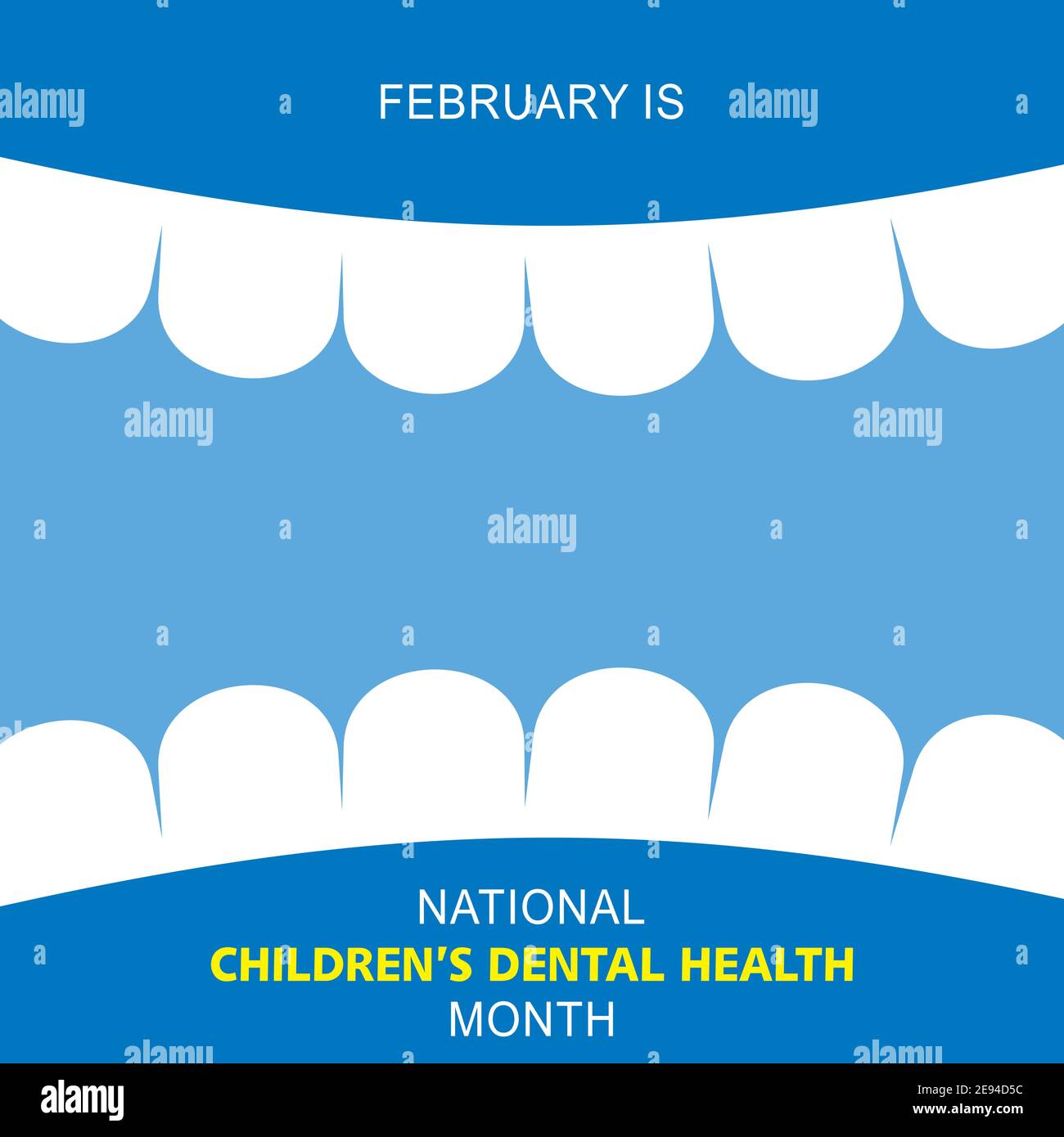 Vector illustration of National Children's Dental Health observed in ...