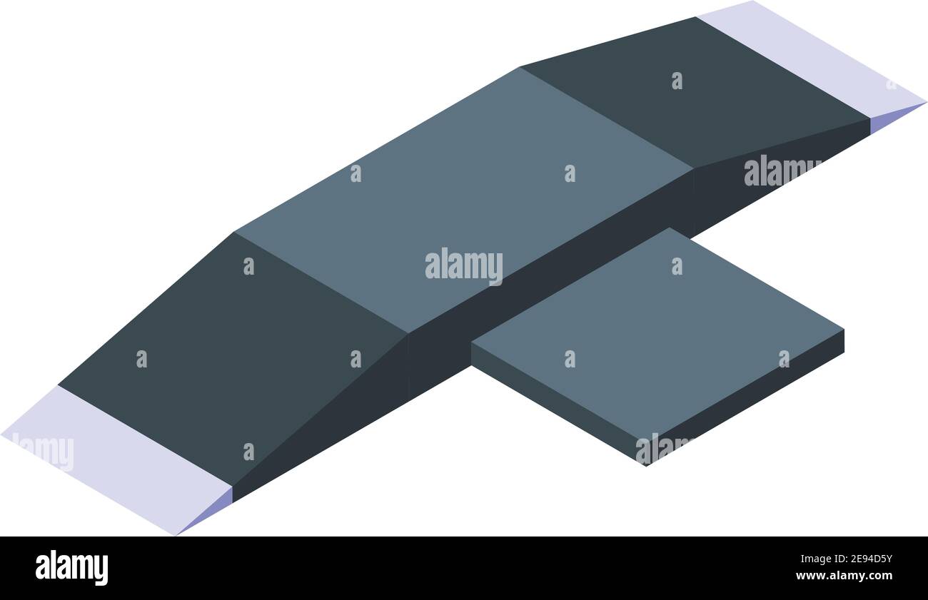 Skateboard ramp icon. Isometric of skateboard ramp vector icon for web ... Skateboard ramp icon. Isometric of skateboard ramp vector icon for web ...