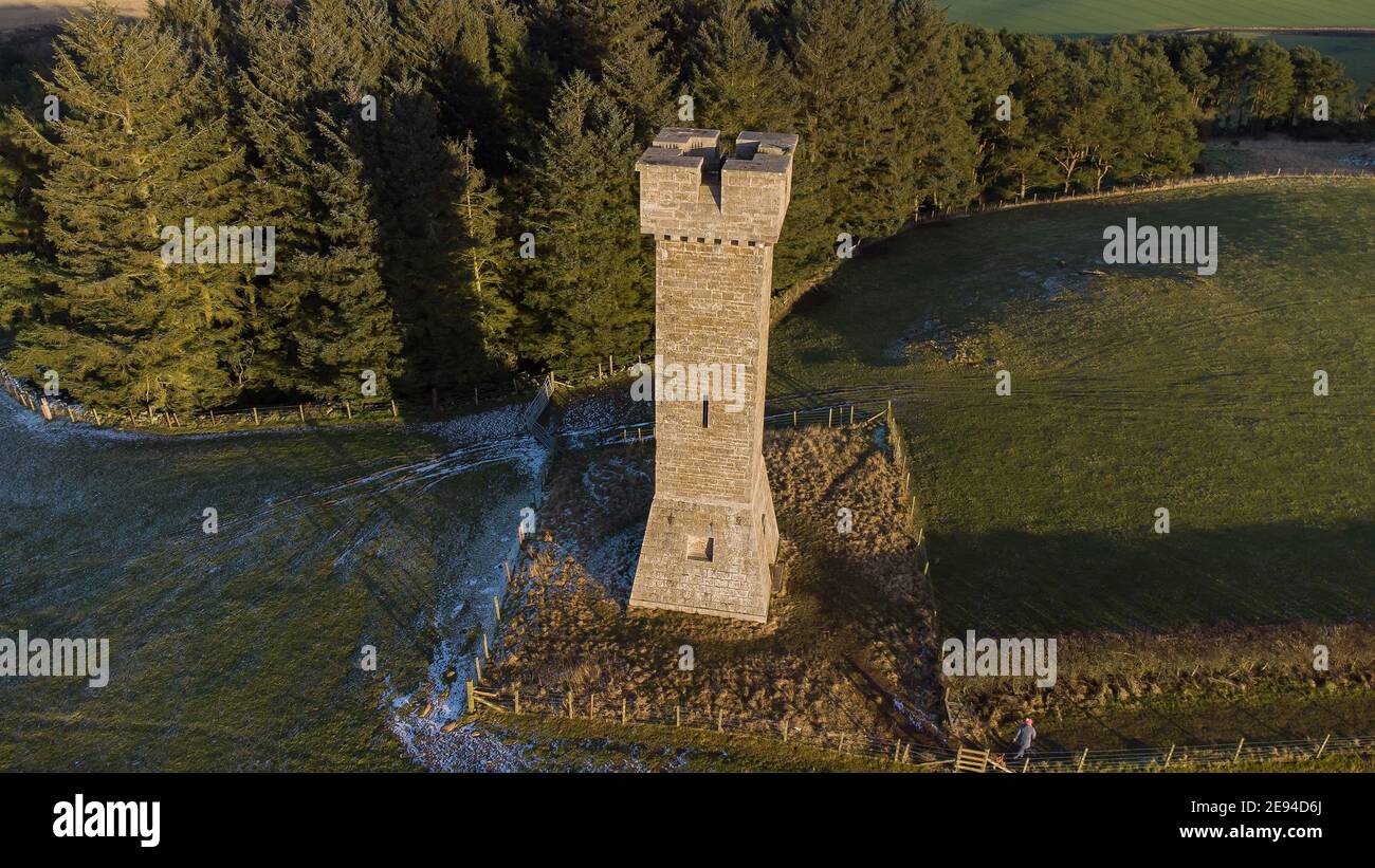 The Prop of Ythsie memorial tower on the Haddo Estate near Tarves ...