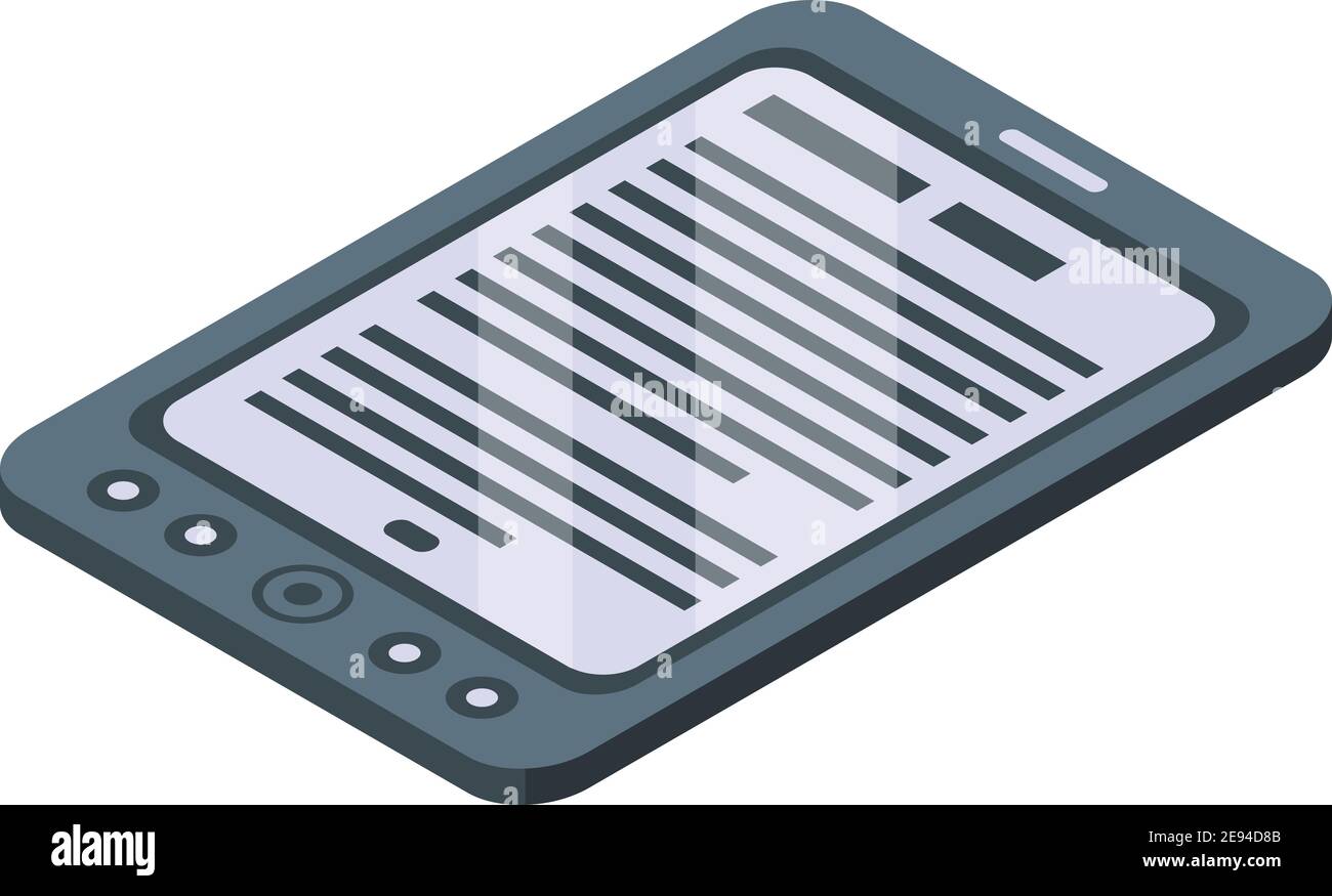 Book reader icon. Isometric of book reader vector icon for web design ...