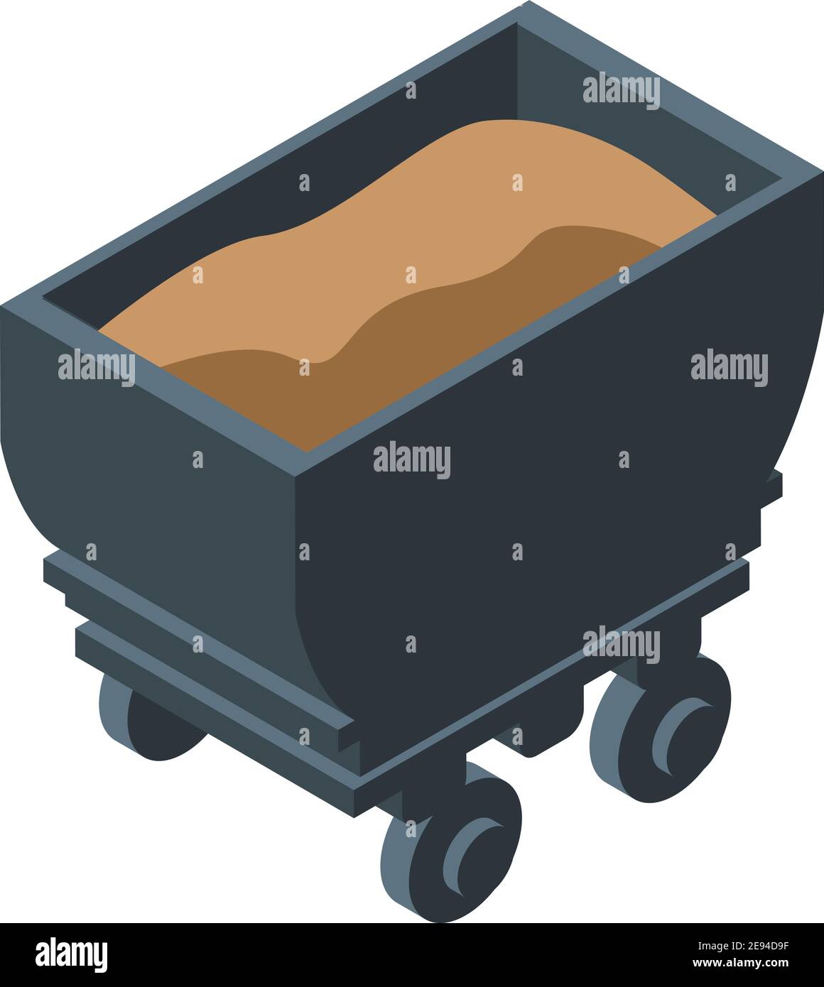 Mine wagon icon. Isometric of mine wagon vector icon for web design ...