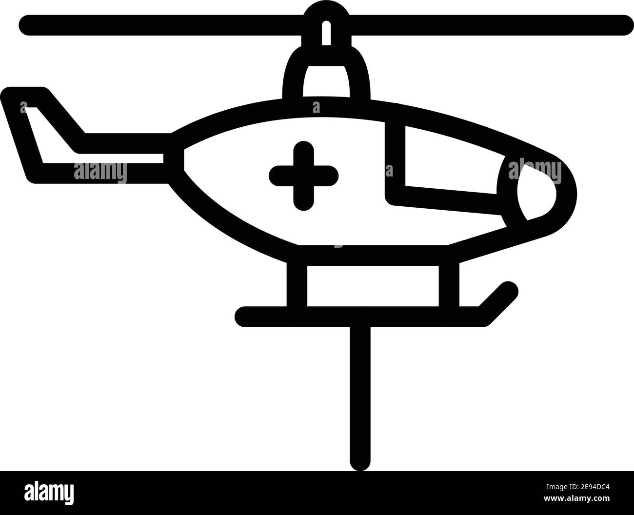 Fast rescue helicopter icon. Outline fast rescue helicopter vector icon ...