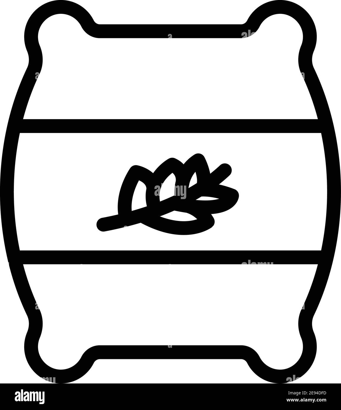 Wheat sack icon. Outline wheat sack vector icon for web design isolated ...