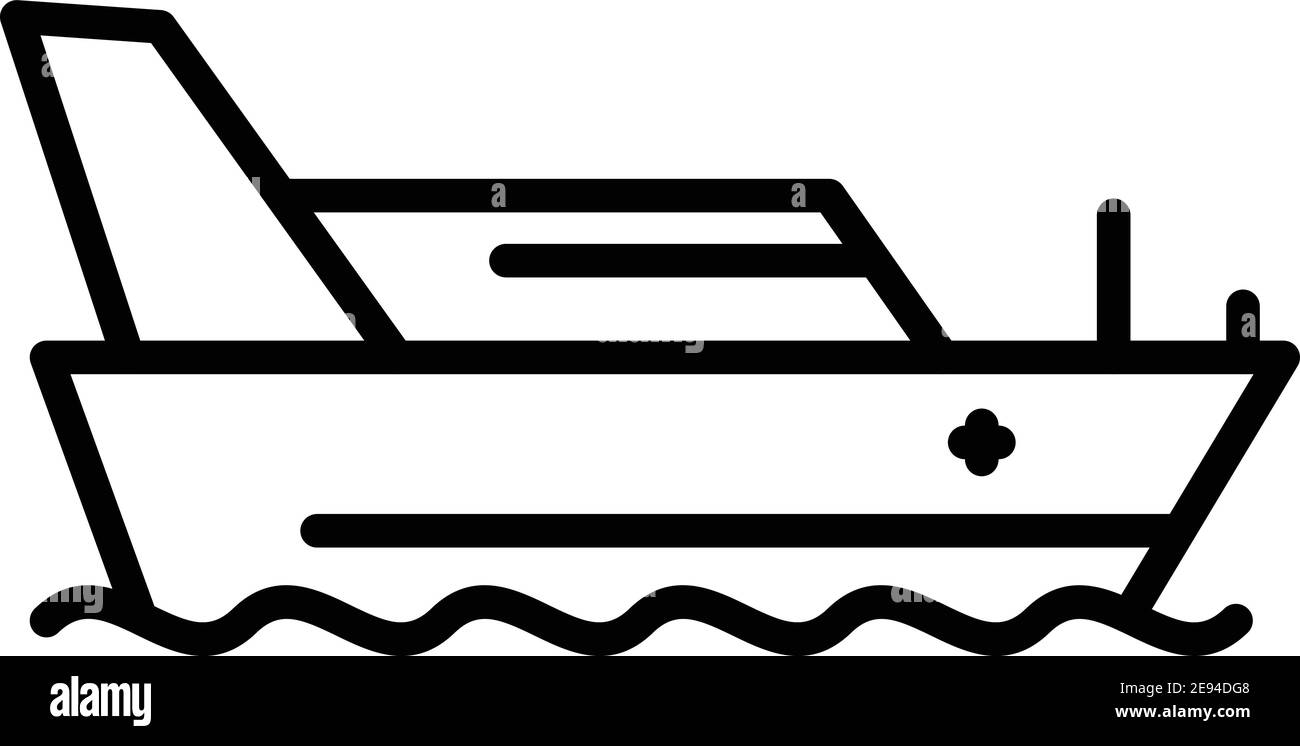 Lifeboat icon. Outline lifeboat vector icon for web design isolated on ...