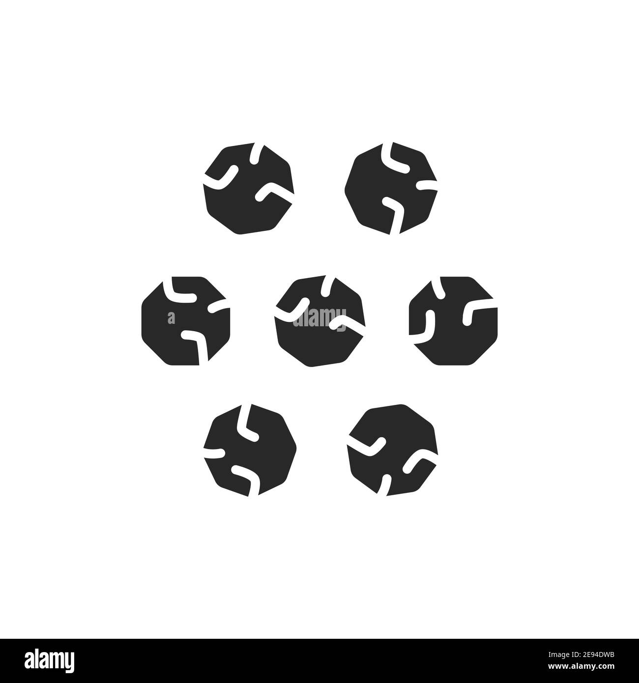 Black pepper black glyph icon. Vector illustration Stock Vector Image ...