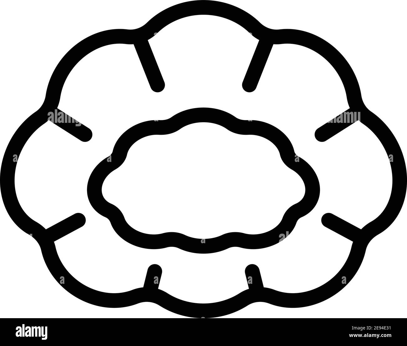 Uniform hair cover icon. Outline uniform hair cover vector icon for web ...