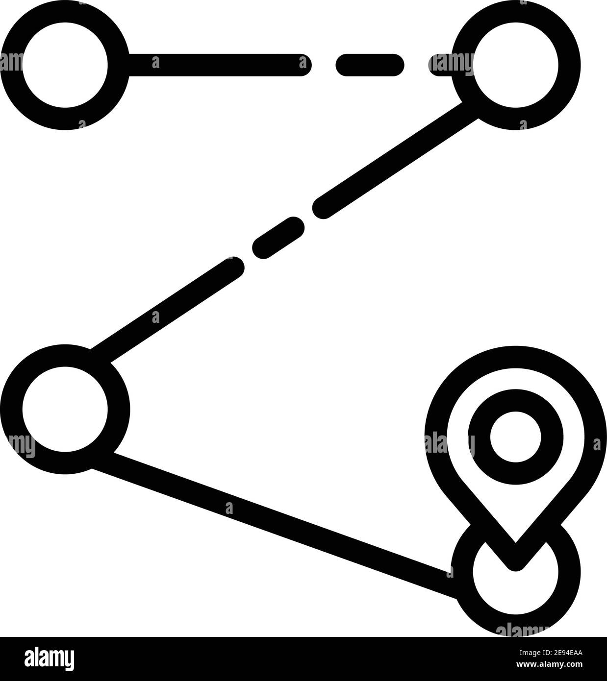 Distance itinerary icon. Outline distance itinerary vector icon for web ...