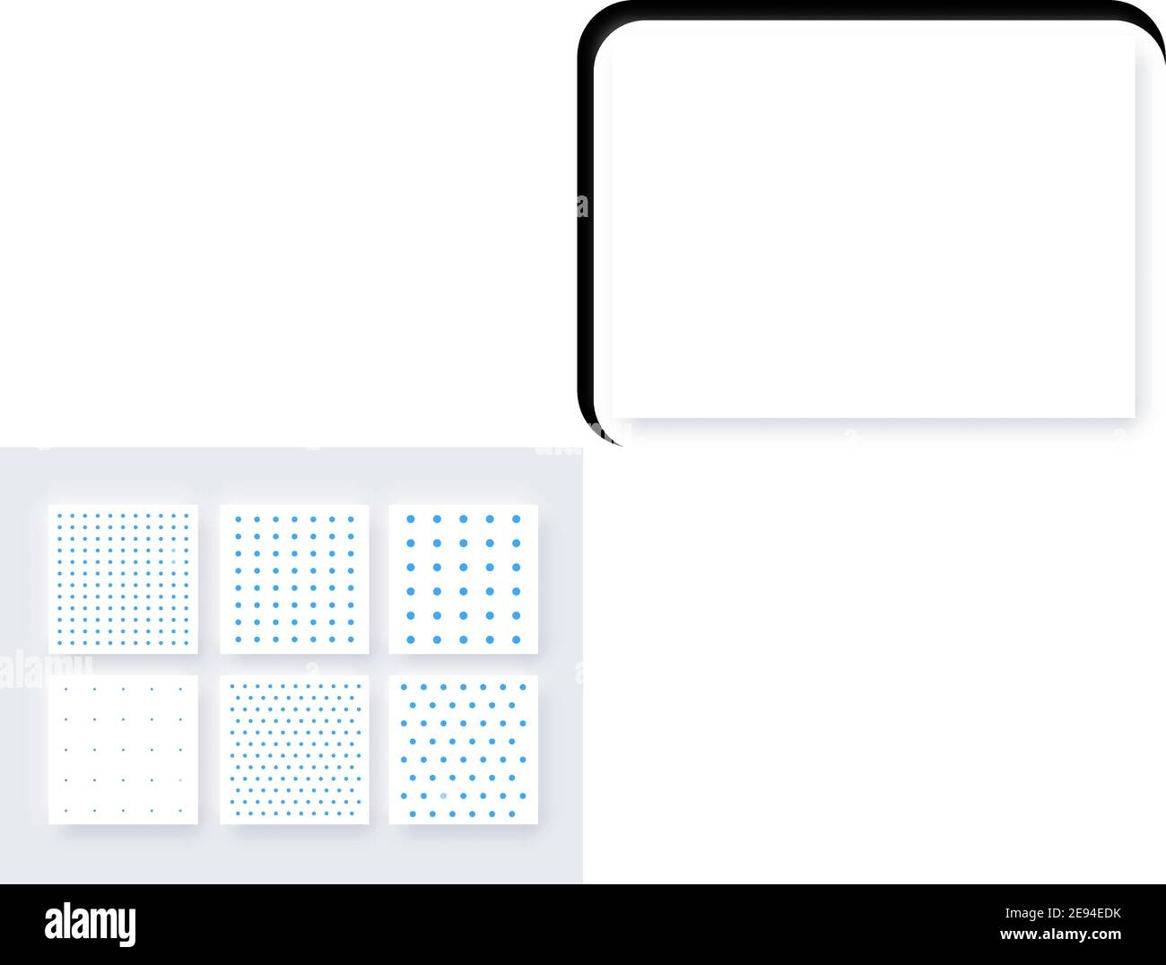 Dot Grid Seamless Wireframe Textured Vector Pattern Template Set Stock ...
