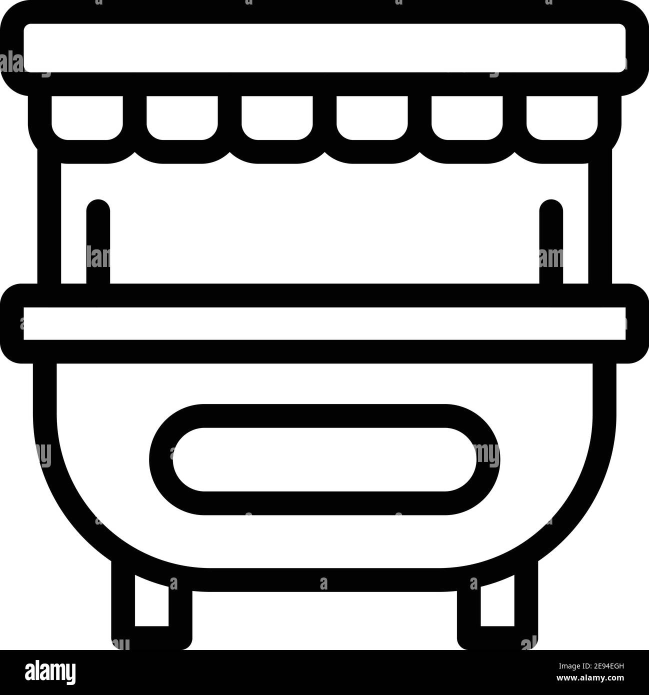 Fast food shop icon. Outline fast food shop vector icon for web design ...