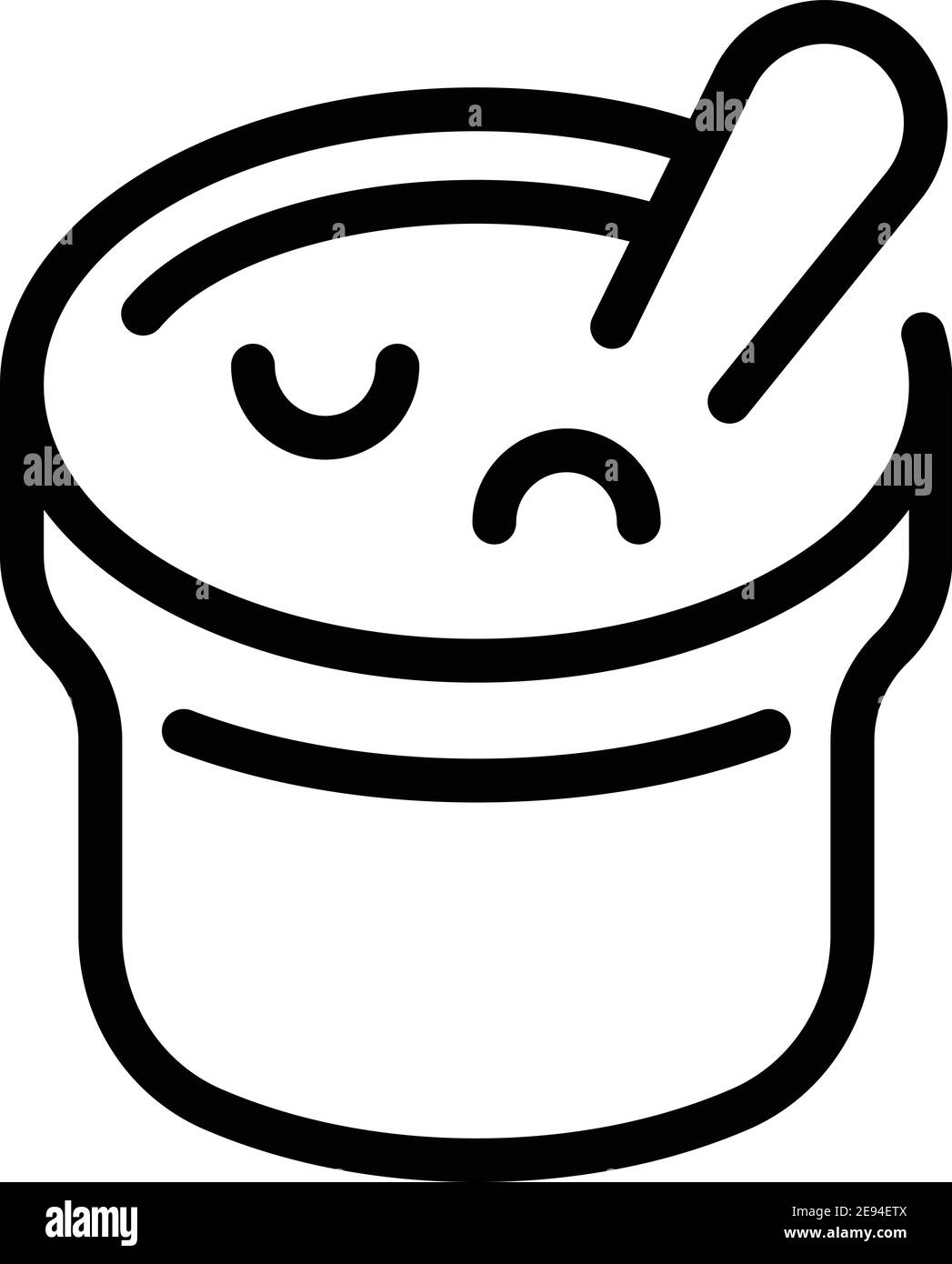 Sour cream pot icon. Outline sour cream pot vector icon for web design ...