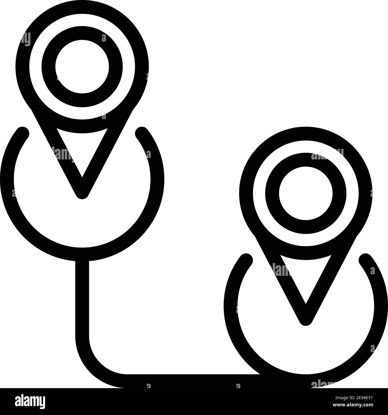 Journey itinerary icon. Outline journey itinerary vector icon for web ...