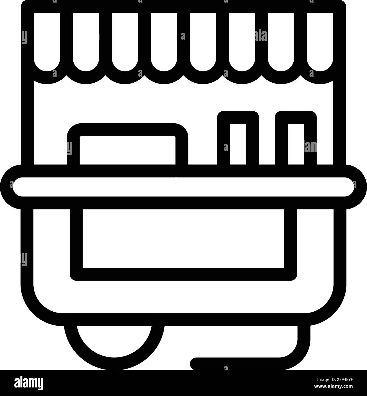 Food trolley icon. Outline food trolley vector icon for web design ...