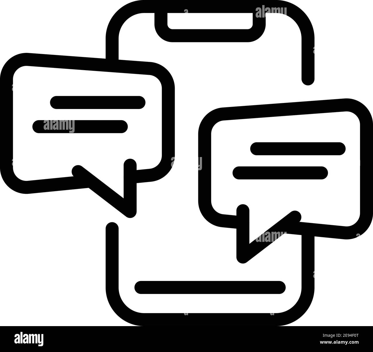 Phone tips icon. Outline phone tips vector icon for web design isolated ...