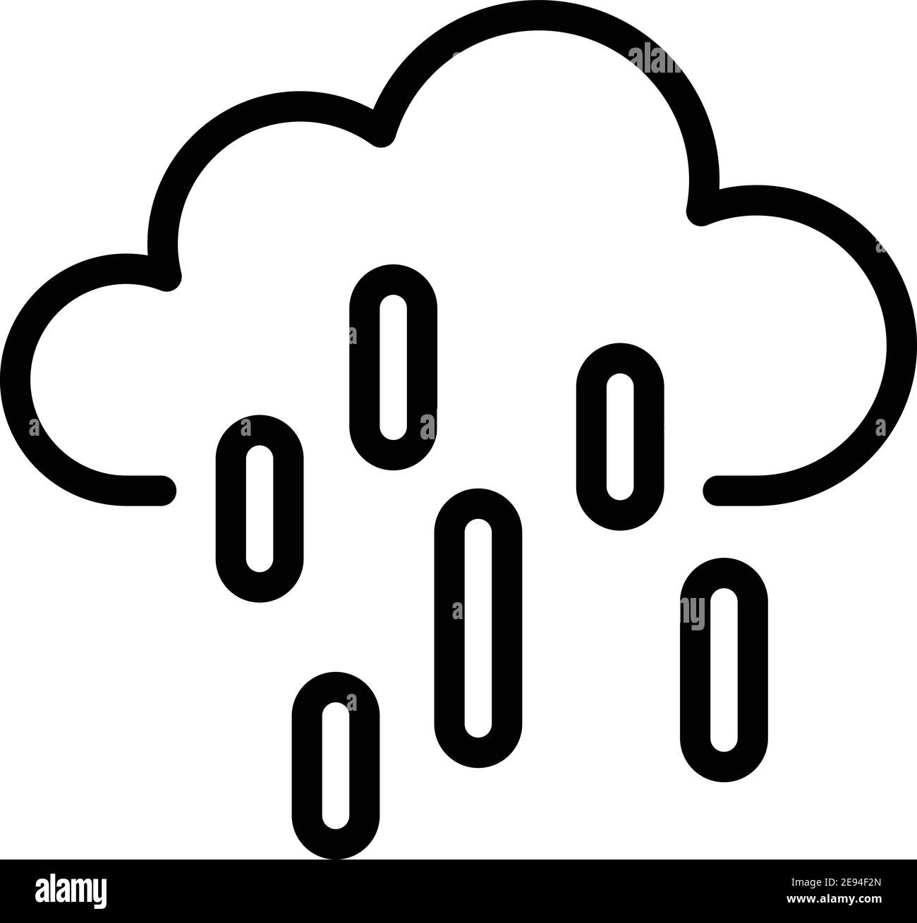 Rainy weather icon. Outline rainy weather vector icon for web design ...