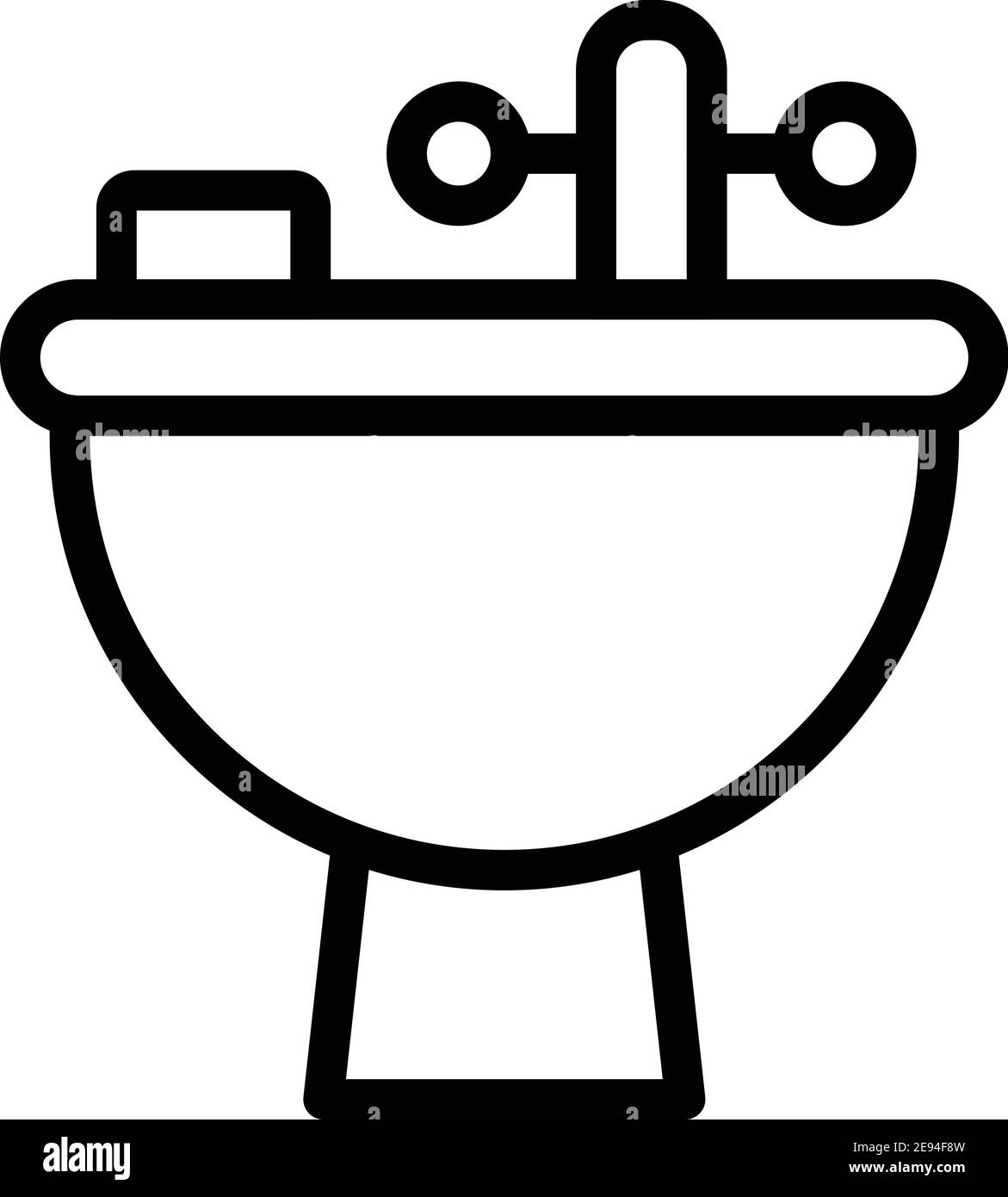 Toilet hand washing icon. Outline toilet hand washing vector icon for ...