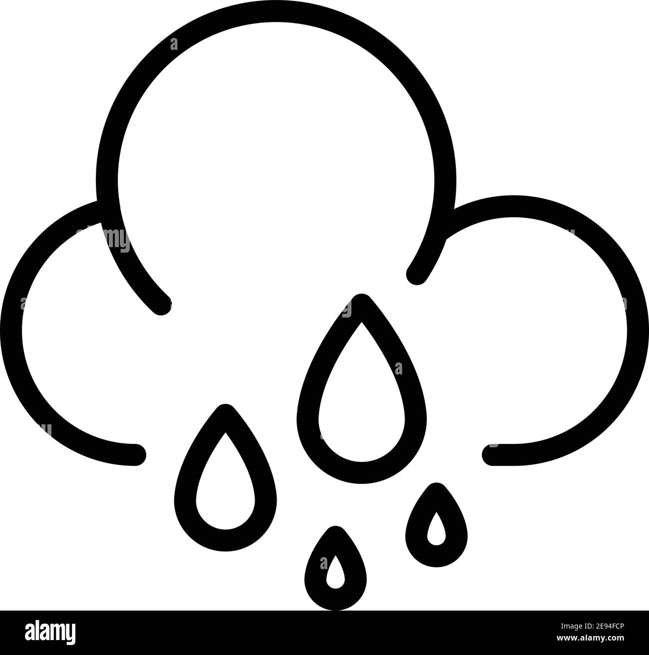 Shower cloud icon. Outline shower cloud vector icon for web design ...