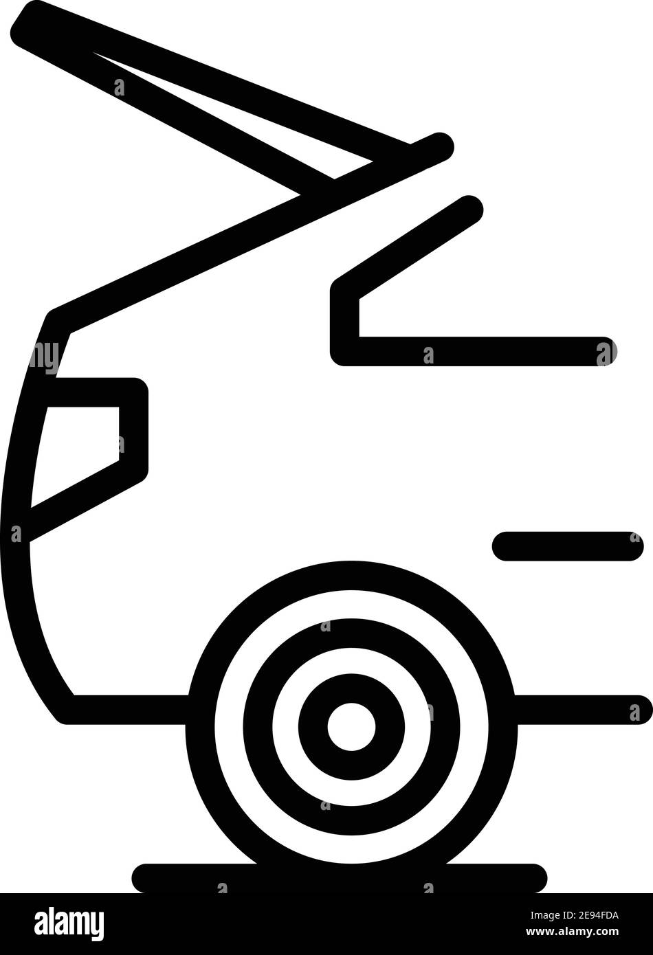 Open trunk icon. Outline open trunk vector icon for web design isolated ...