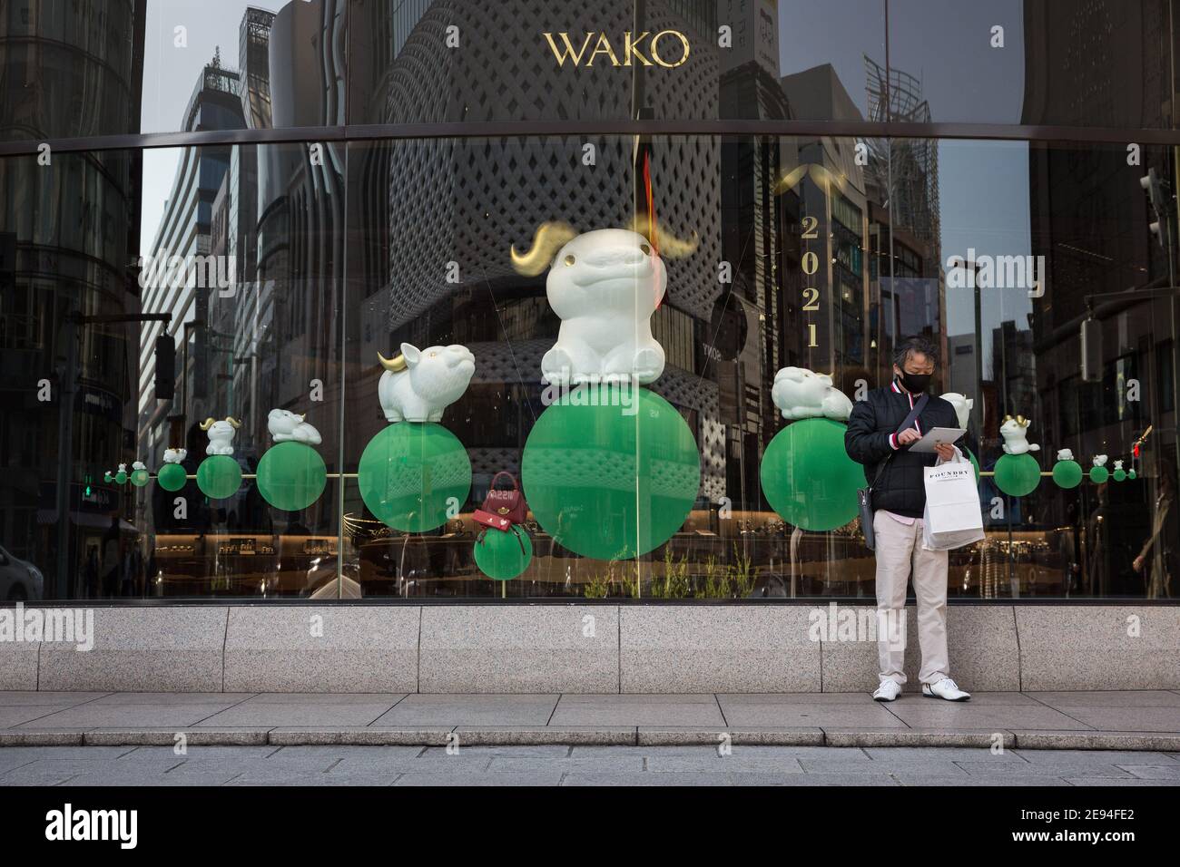 Jewelry and watch maker brand Wako store seen in Ginza. (Photo by Stanislav Kogiku / SOPA Images ...