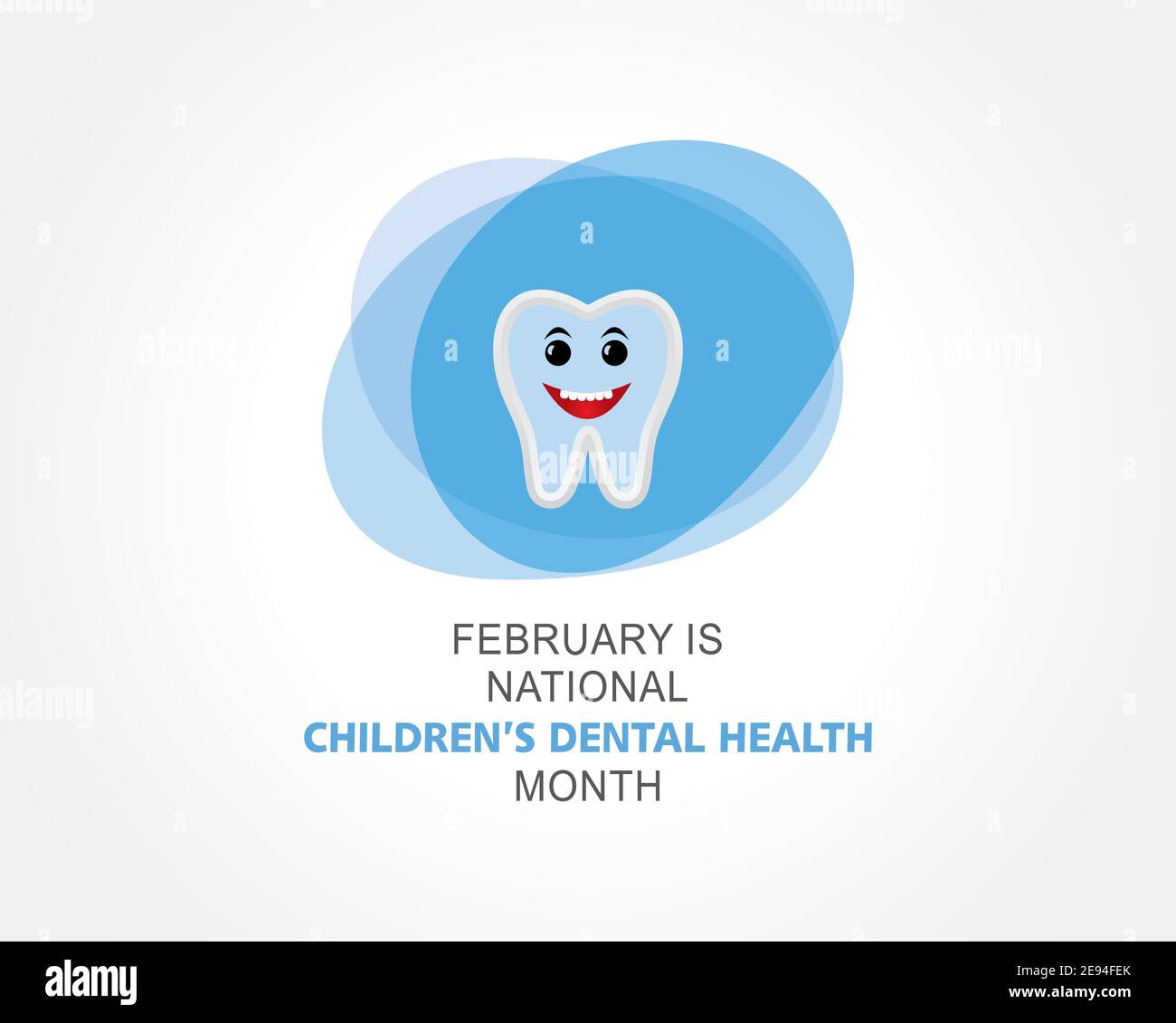 Vector illustration of National Children's Dental Health observed in ...